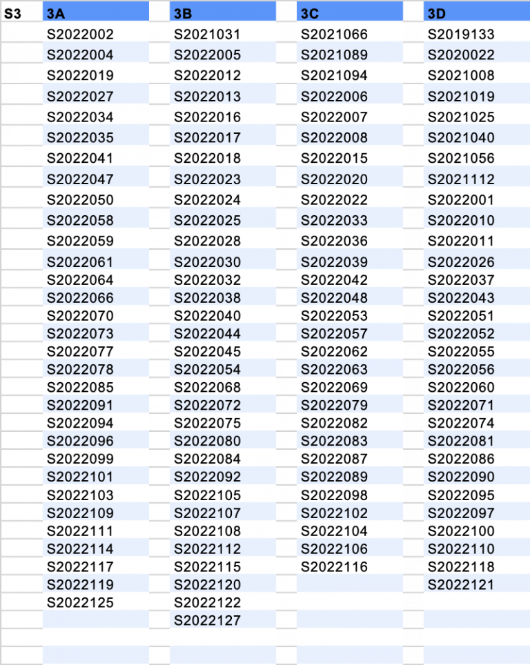 2024-2025 Allocation of Classes – Ho Lap College